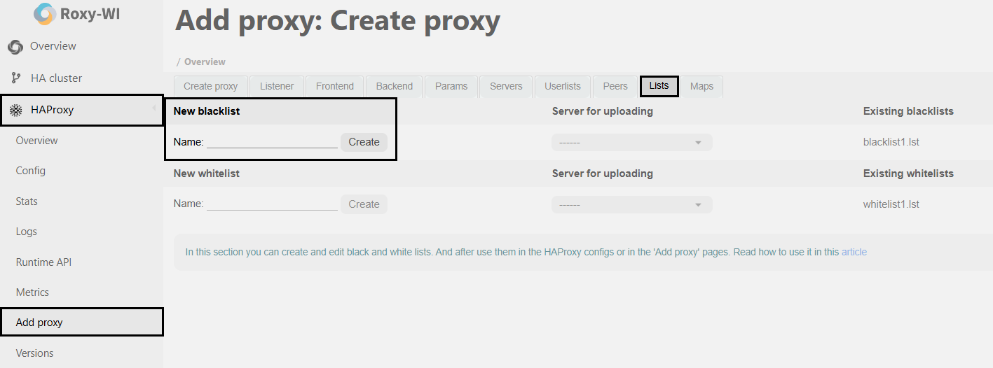 How to create and manage blacklist for HAProxy
