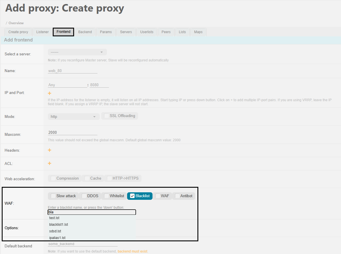 How to create and manage blacklist for HAProxy