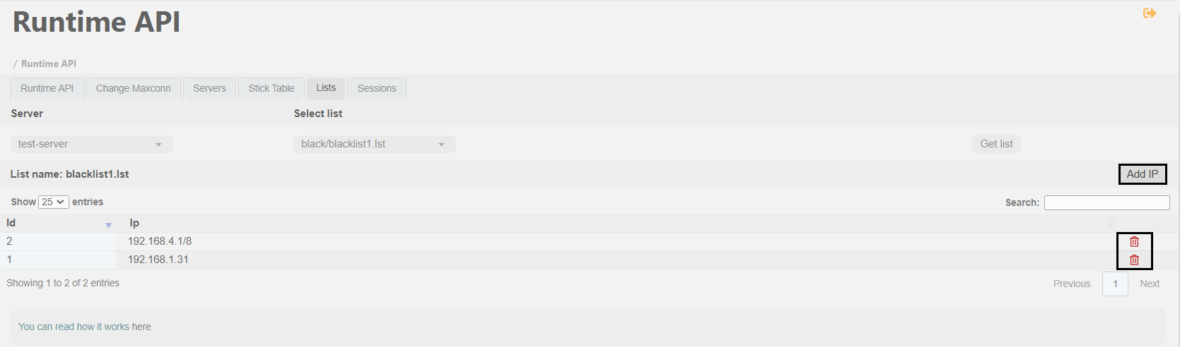 How to create and manage blacklist for HAProxy
