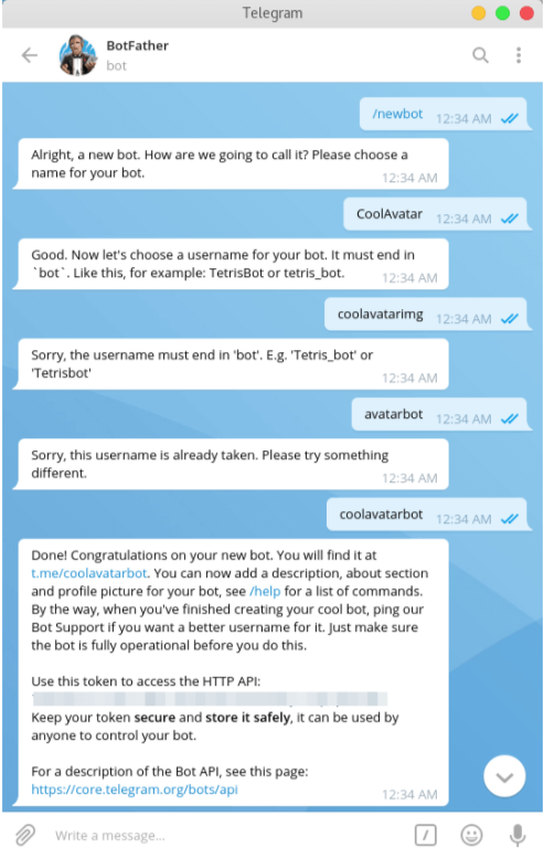How to create Telegram bot and use it with Roxy-WI