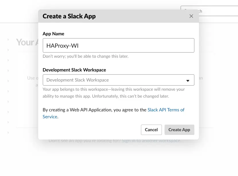 How to create a Slack APP and use it with Roxy-WI