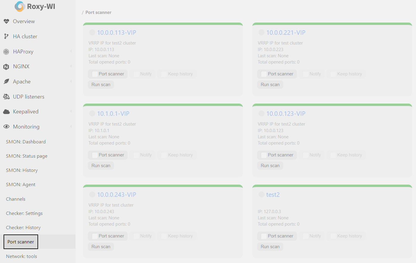 Port scanner service description